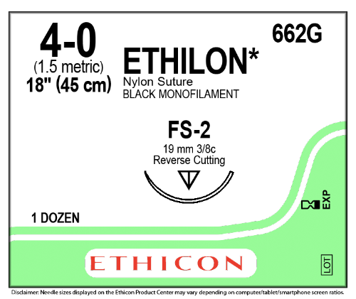 Ethilon Nylon Suture, Ethilon 4 0 Nylon Sutures, Material Stitches