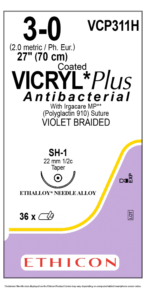 Coated VICRYL Plus Antibacterial Polyglactin 910 Suture, For Sale, UK