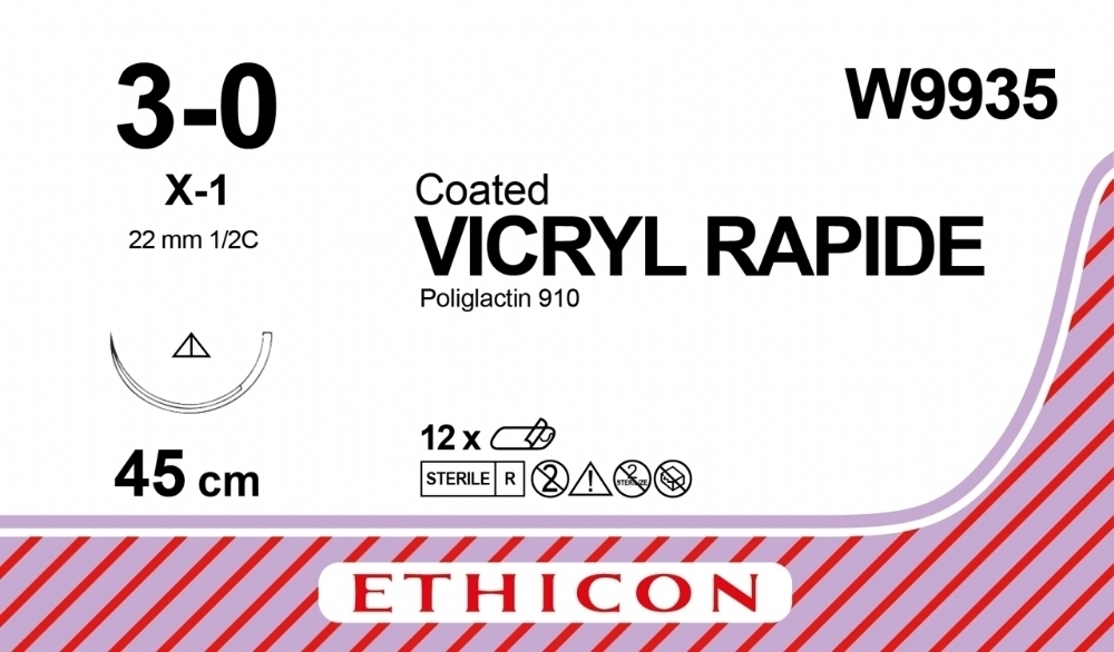 W9935 W9935 Ethicon Vicryl Rapide Polyglactin 910 Braided Absorbable ...